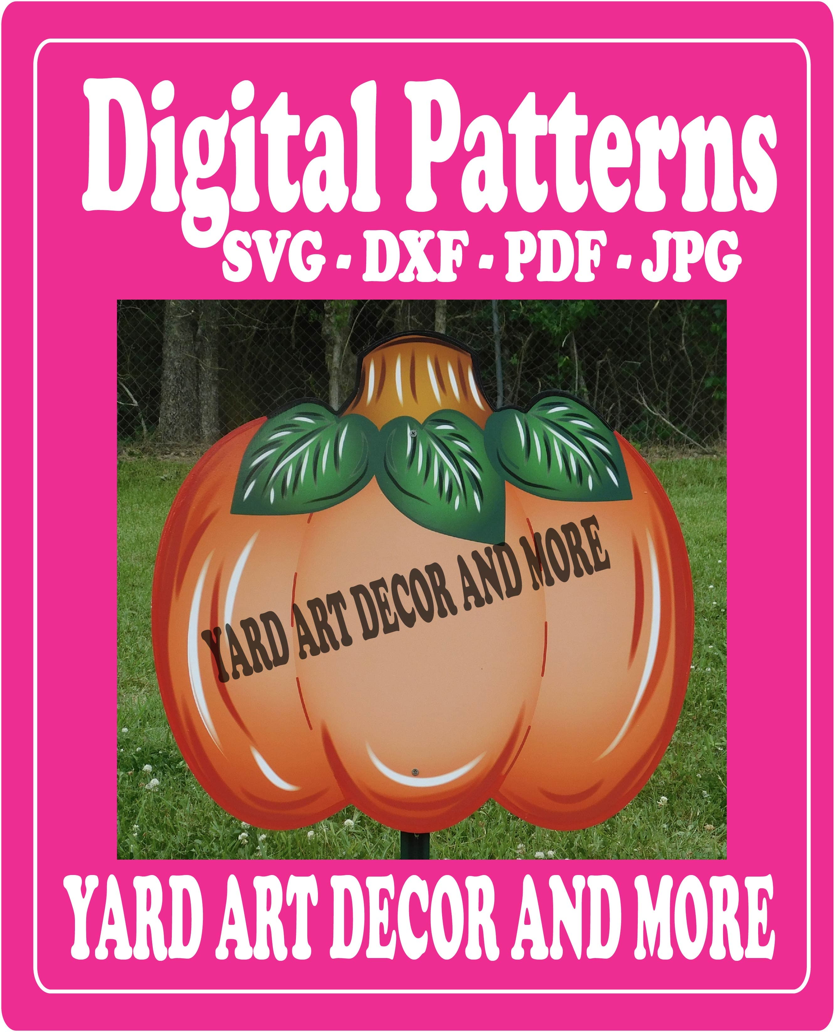 Fall Pumpkin Digital Template – Yard Art Decor and More