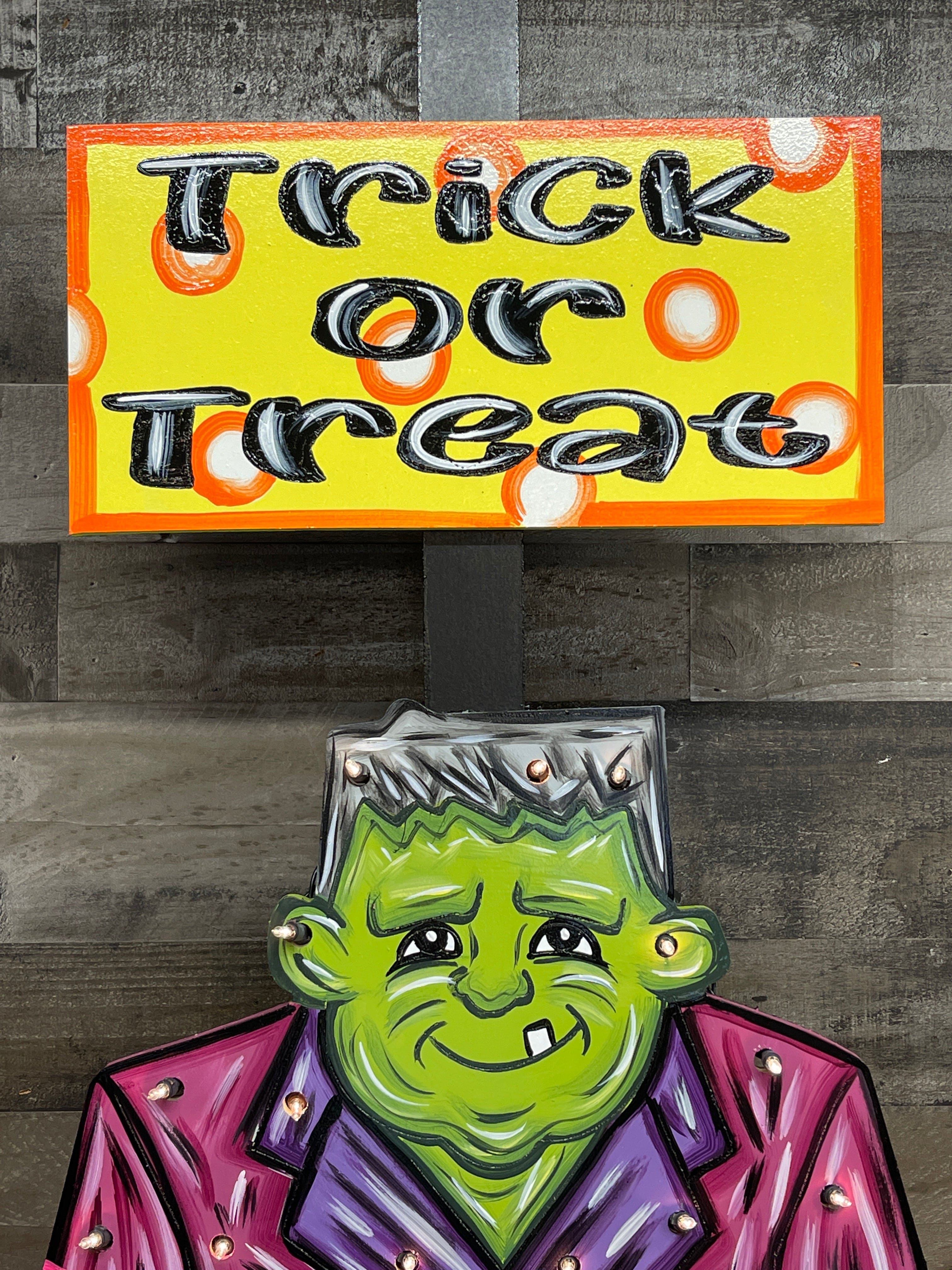 Trick-or-Treat Frankenstein DIY Yard Art Blank – Yard Art Decor and More