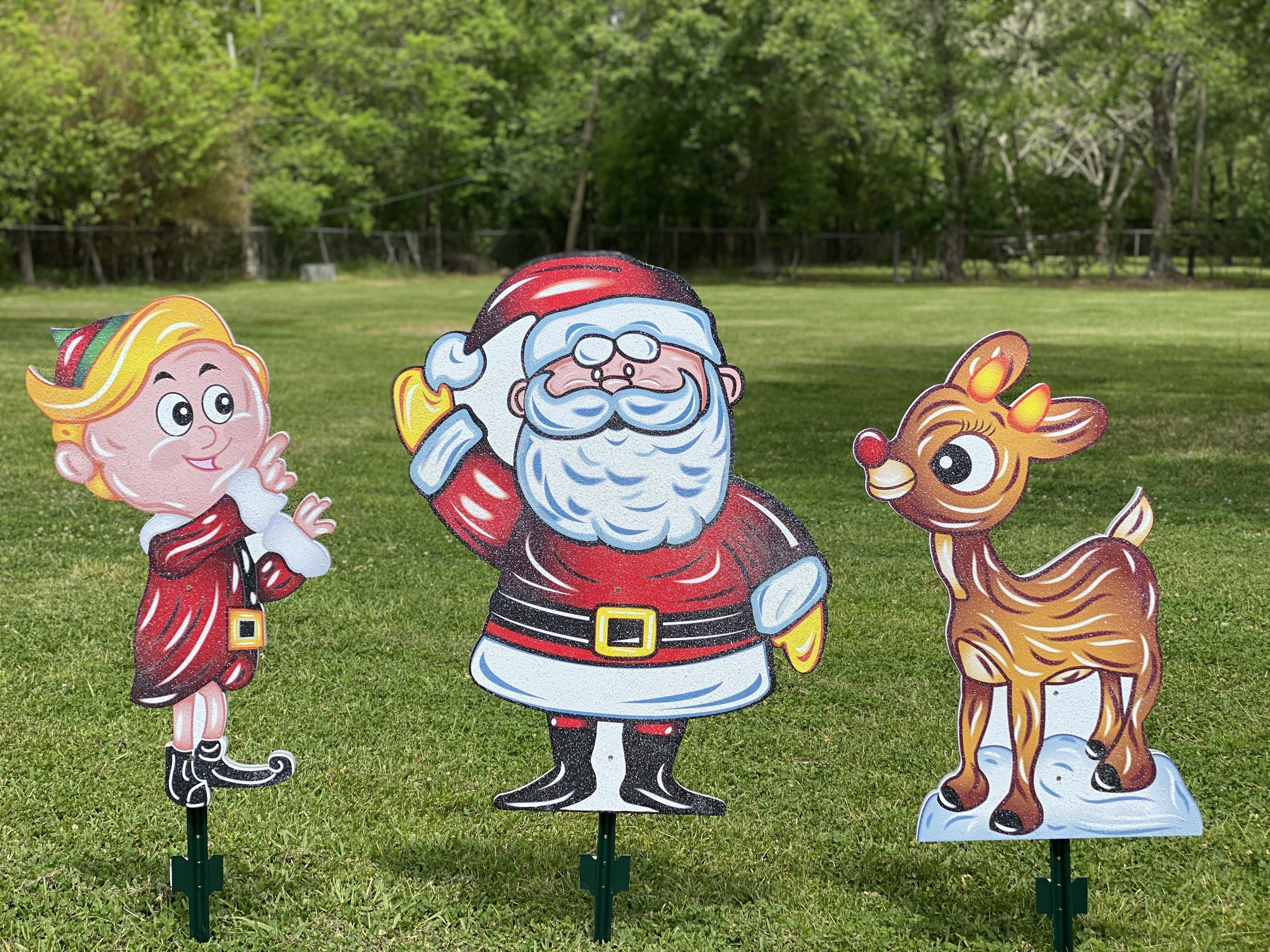 Rudolph Santa Bundle-1 Outdoor Christmas Decorations – Yard Art Decor ...