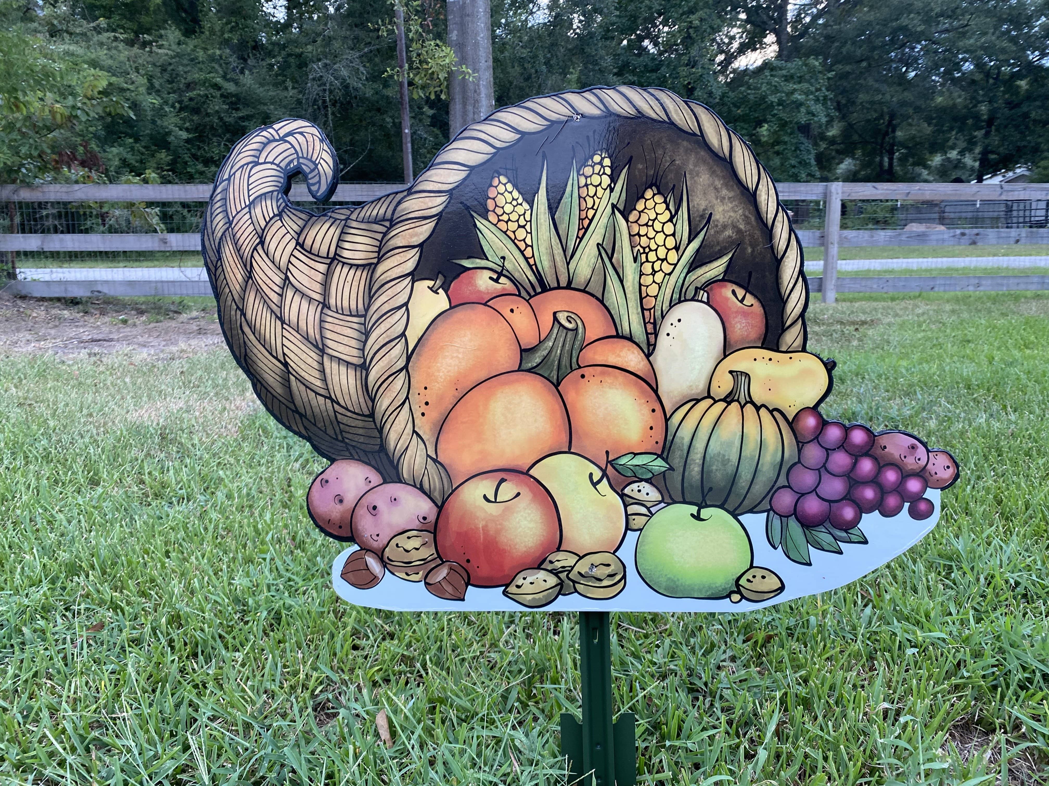 Cornucopia Thanksgiving Yard Art – Yard Art Decor and More LLC
