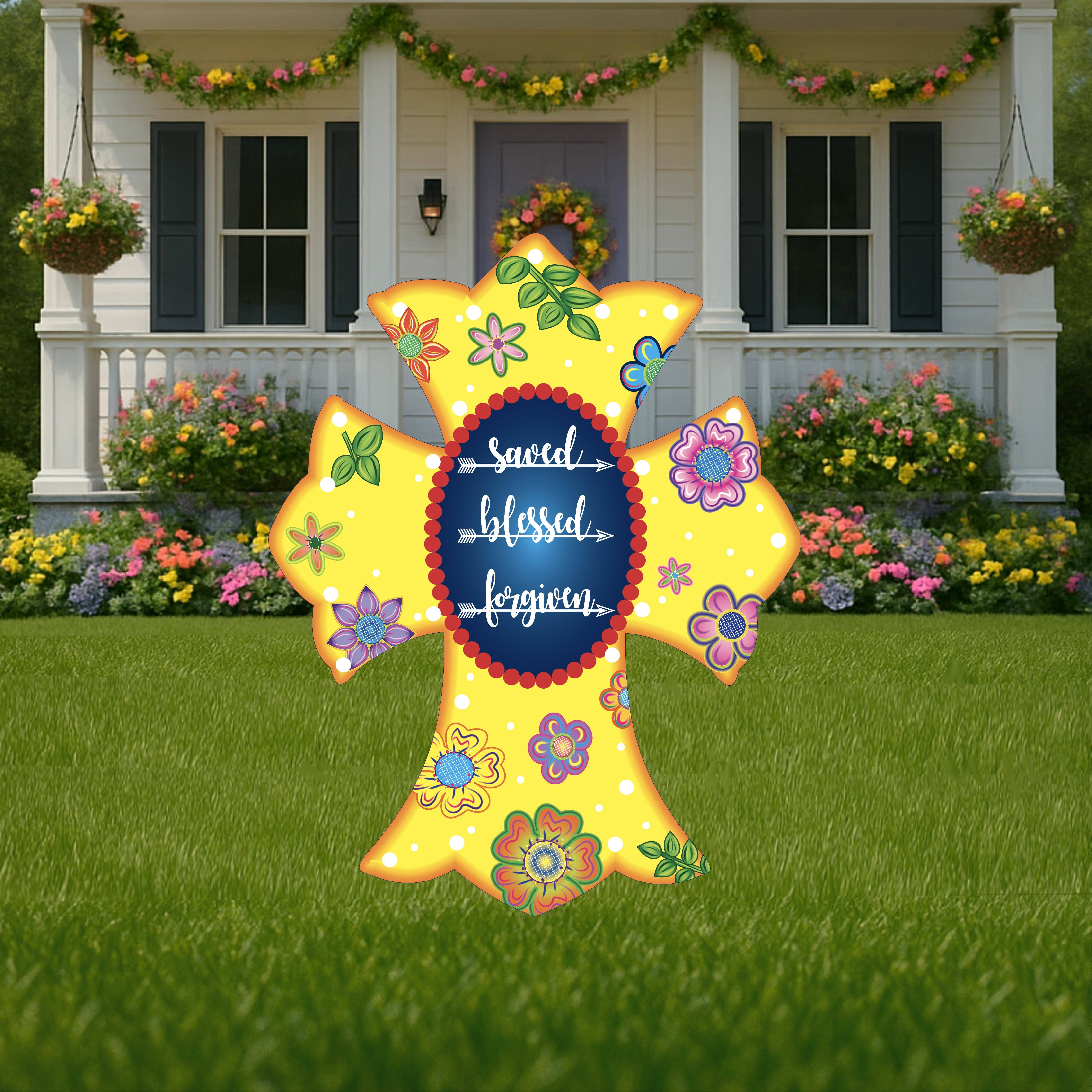 Outdoor Yard Crosses | Handcrafted Memorial & Faith Signs from ...