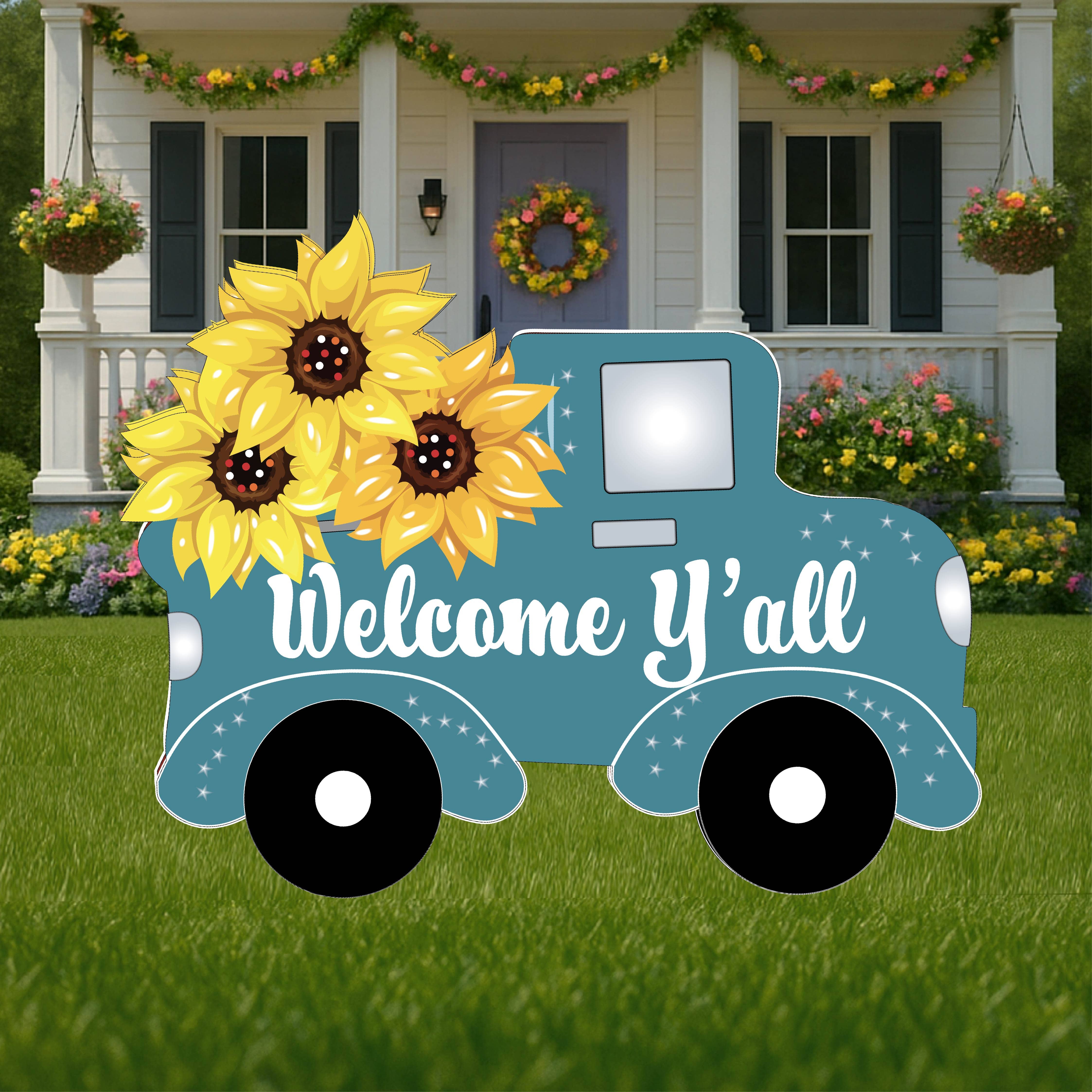 Spring & Summer Outoodor Welcome Signs for Porch, Lawn & Garden ...