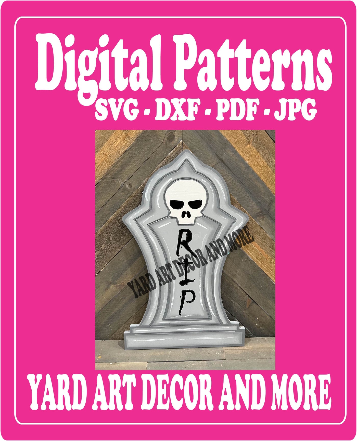 Digital Cut File RIP Tombstone DXF - SVG - PDF - JPG – Yard Art Decor ...