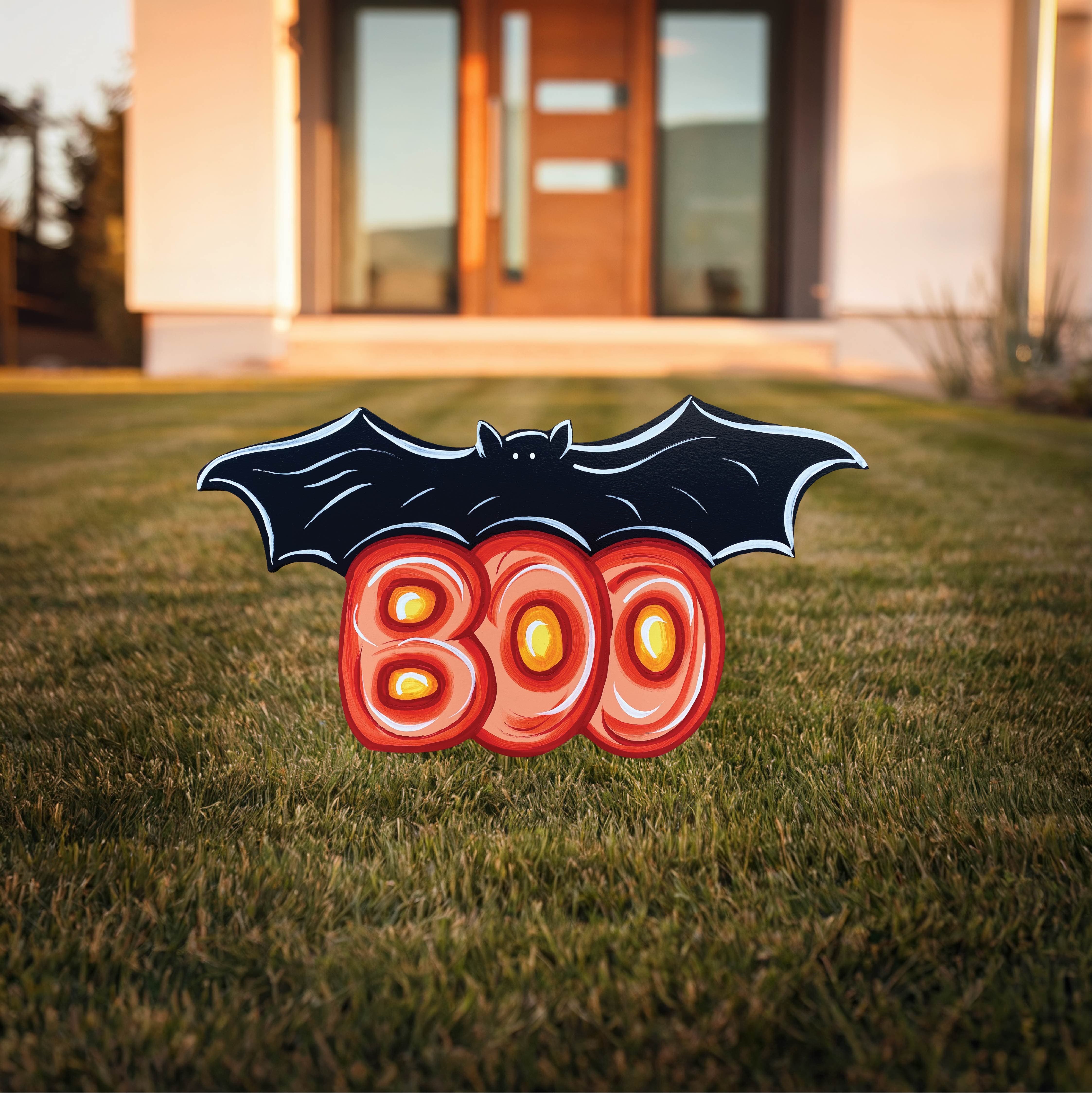 Halloween BOO Bat Yard Decoration | Outdoor Halloween Decor – Yard Art ...
