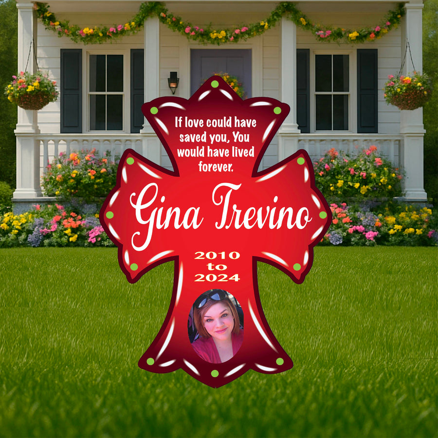 Spring & Summer Outdoor Yard Crosses | Personalized Memorial Lawn ...