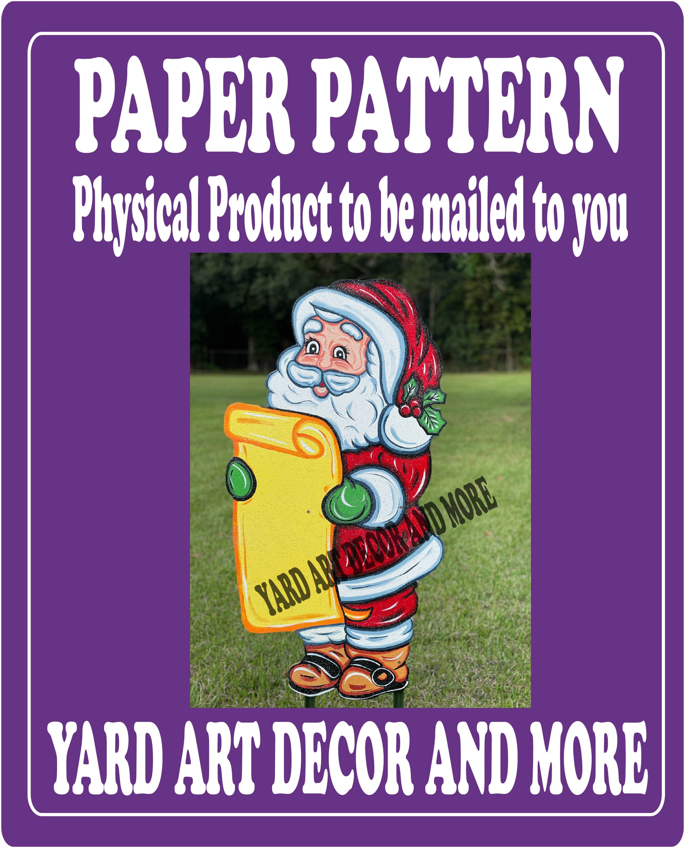 Christmas Santa List blank Yard Art Paper Pattern – Yard Art Decor and More