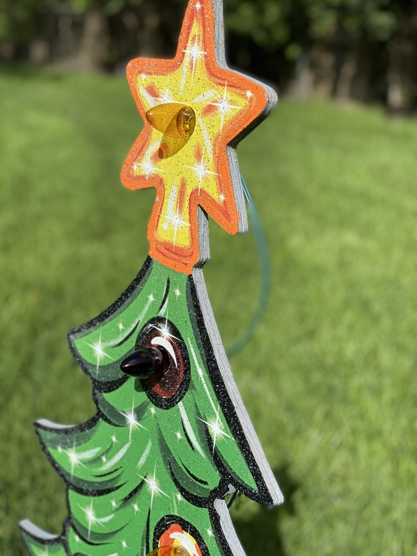 Small Lighted Christmas Tree Yard Art Christmas Yard Decor – Yard Art ...