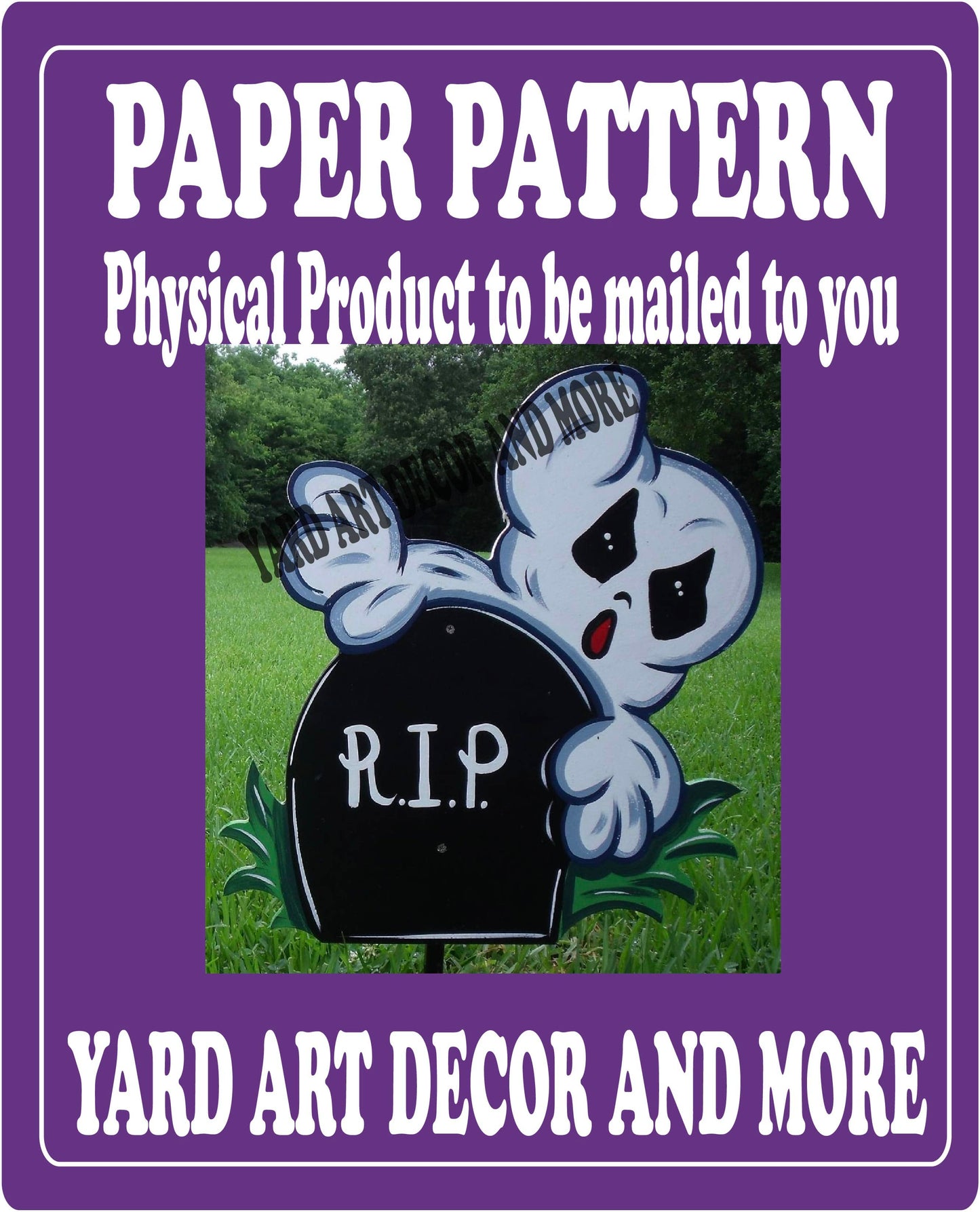Halloween Ghost RIP Paper Pattern – Yard Art Decor and More LLC