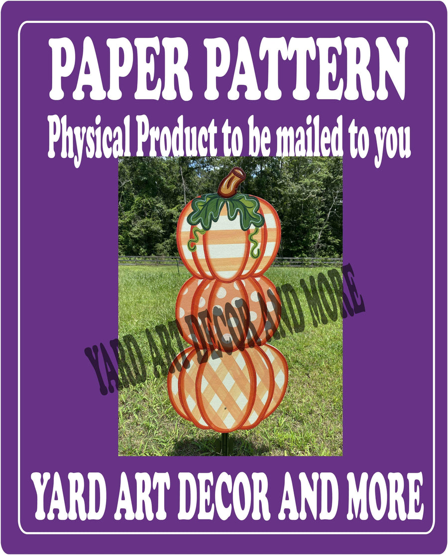 Triple Stacked Pumpkins Paper Pattern – Yard Art Decor and More