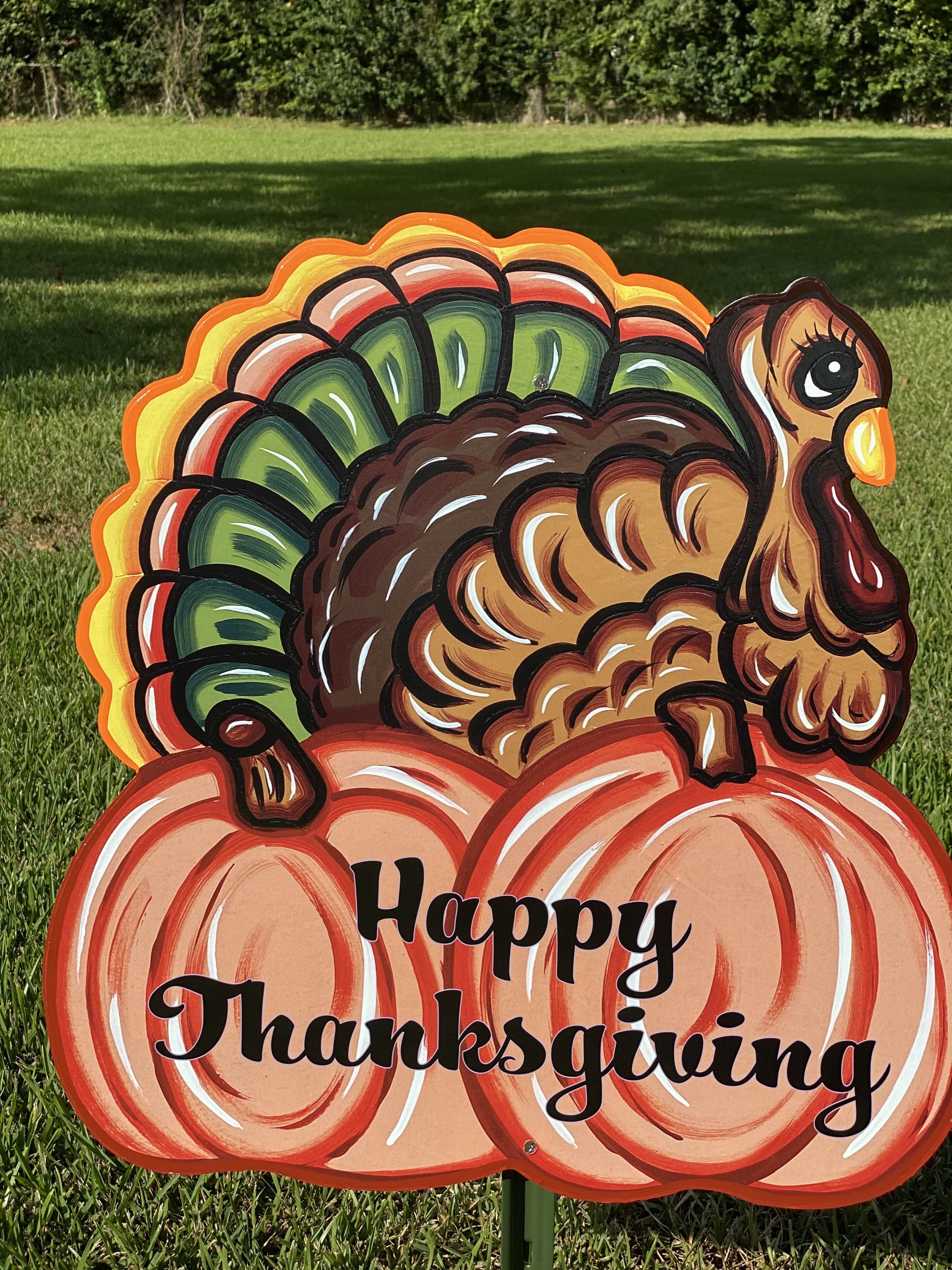 Nesting Turkey Thanksgiving Outdoor Decoration Sign for Yard Display ...