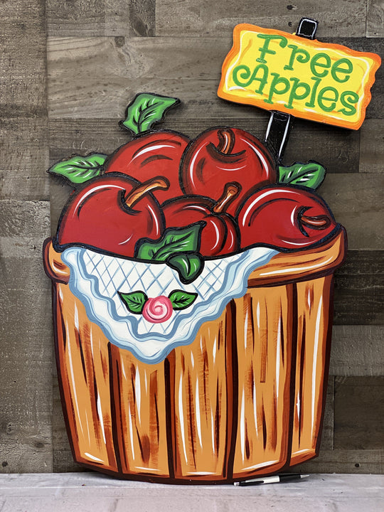 Basket of Apples with Free Apples Sign blank Yard Art – Yard Art Decor ...