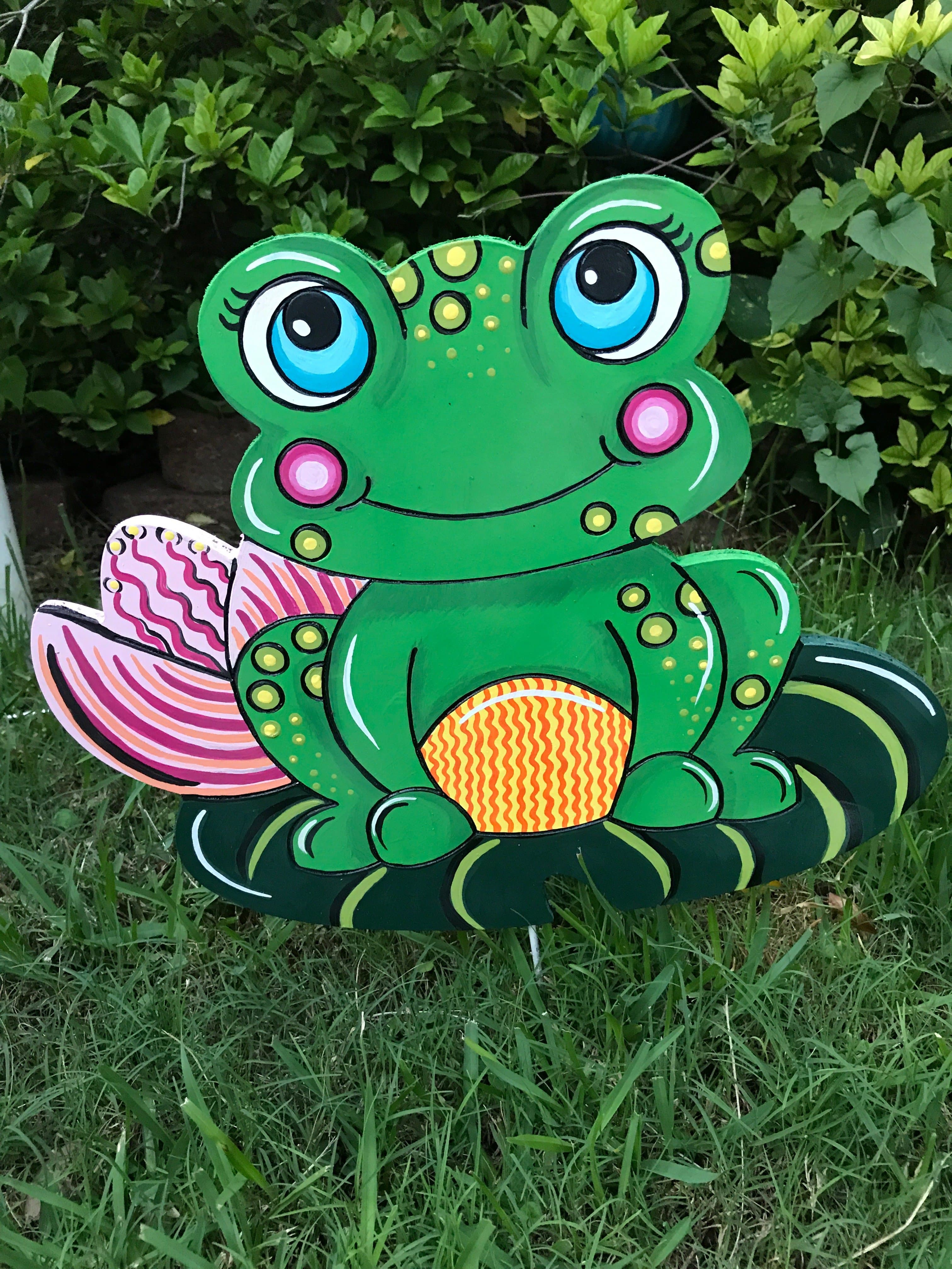 Lily Pad Frog DIY Blank | Paintable Spring Yard Art – Yard Art Decor ...