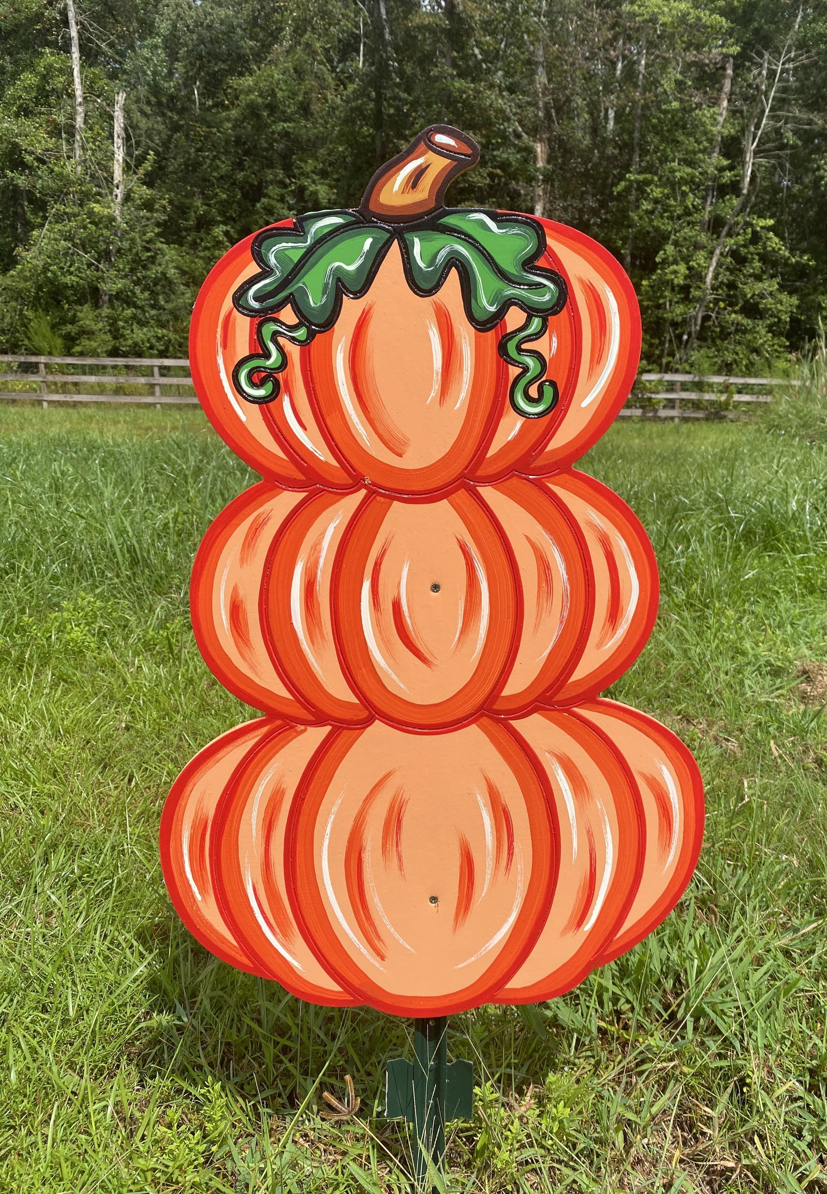 Triple Stacked Pumpkins Thanksgiving Yard Decoration – Yard Art Decor ...