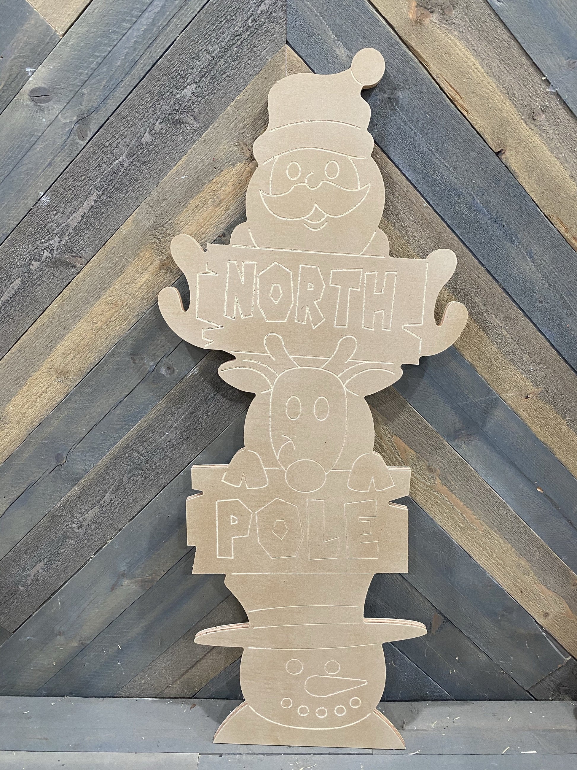 North Pole Totem Pole Blank#N# – Yard Art Decor and More LLC
